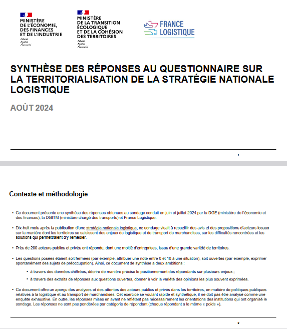 Une feuille de route logistique et transport de marchandises 2025-2026 pour donner une nouvelle ...